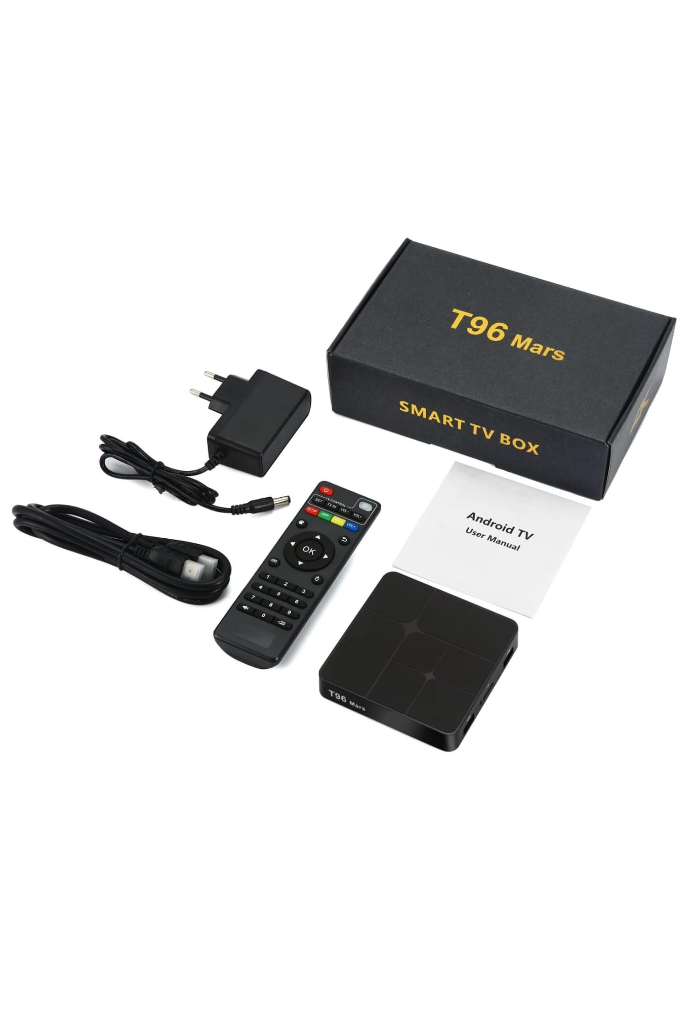T96 Mars 4K HD Smart TV Box with Remote Controller - BoredBox