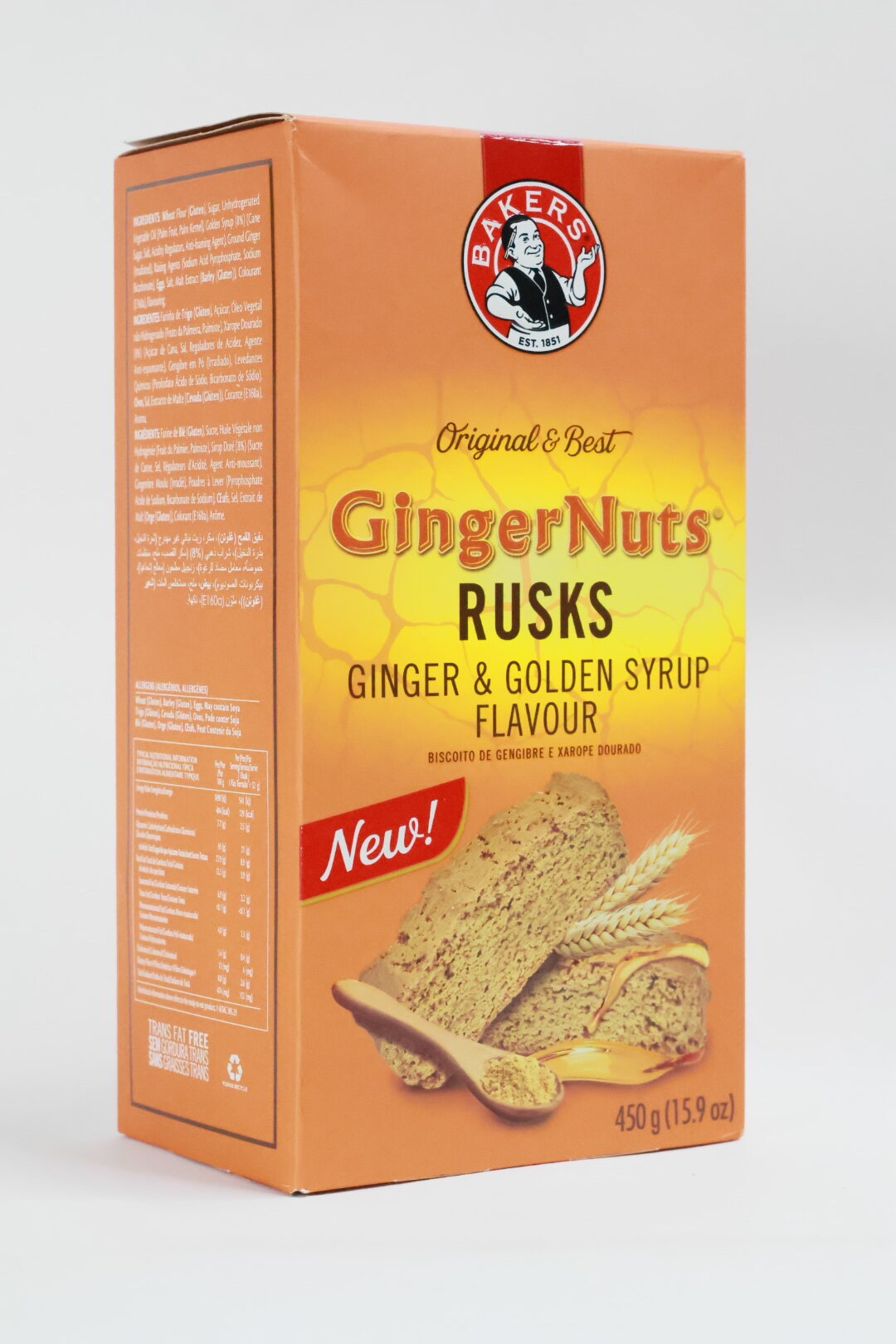 Bakers Ginger Nuts Rusk 450g - BoredBox